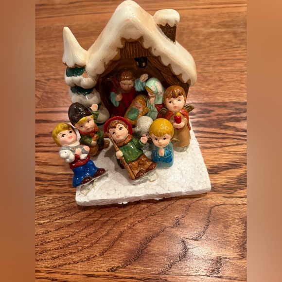 Holiday | Vintage Enesco Nativity Scene Mary Joseph Manger | Poshmark